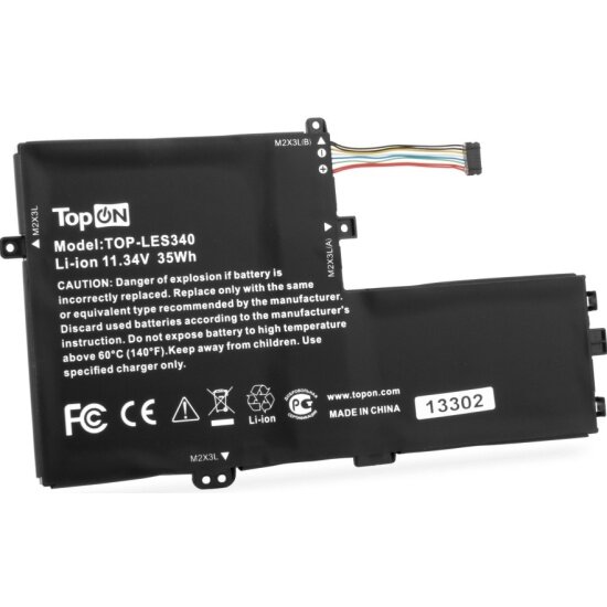 Аккумулятор Topon для ноутбука Lenovo Ideapad S340. 11.34V 35Wh. PN: L18C3PF7
