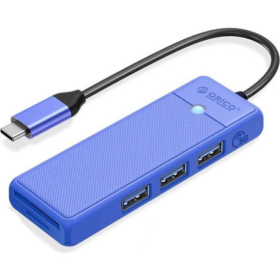 Разветвитель USB Orico PAPW3AT-C3-015, синий