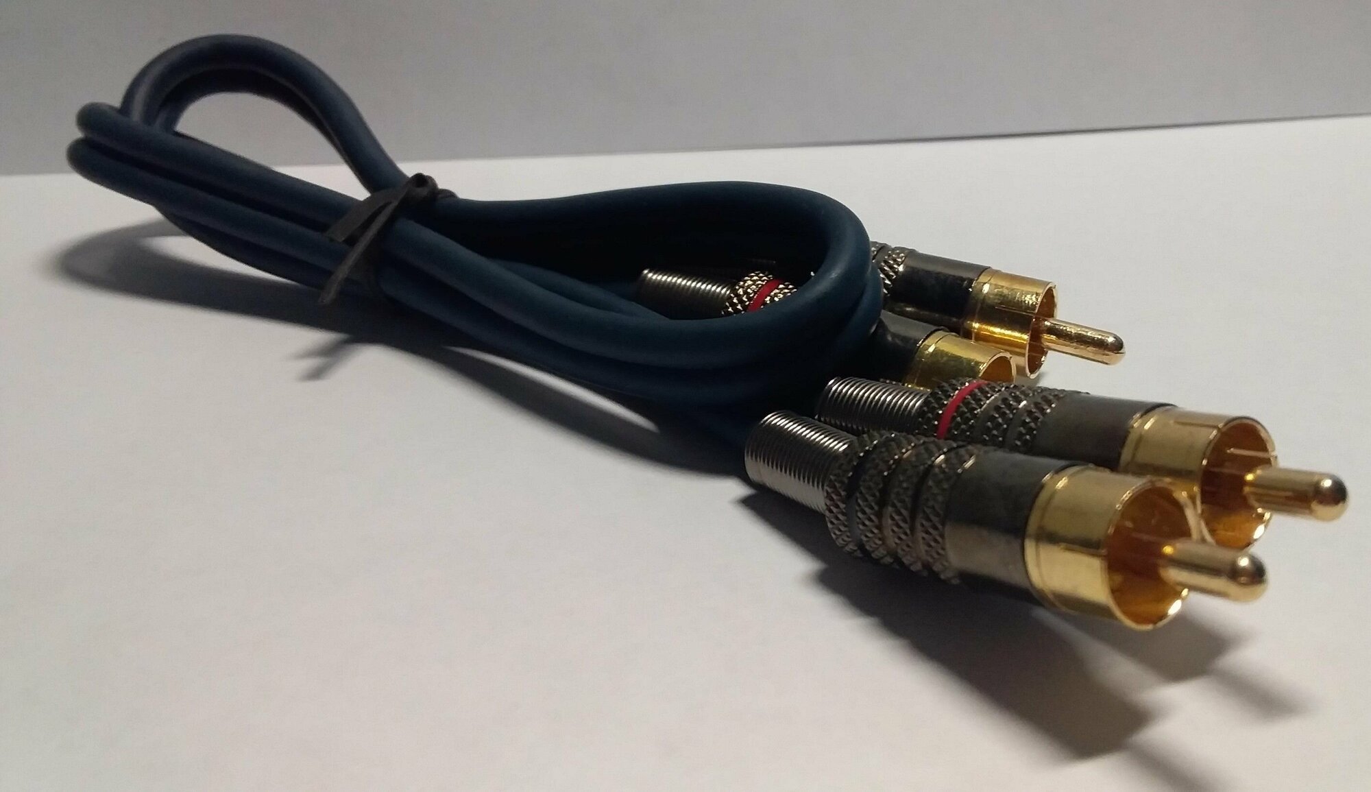 Кабель Межблочный 2 RCA штекер метал - 2 RCA штекер метал 0,5 метров