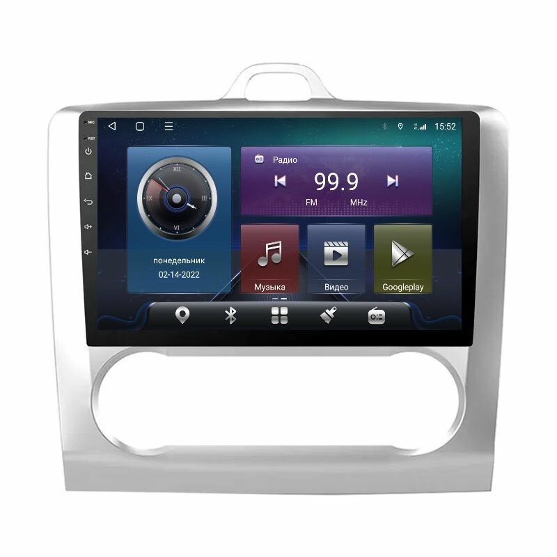 Магнитола CRS-300 Форд Фокус 2 с климатом Ford Focus 2 - Android 13 - Процессор 8 ядер - Память 6+128Gb - Carplay - DSP 36 полос - 4G(Sim)