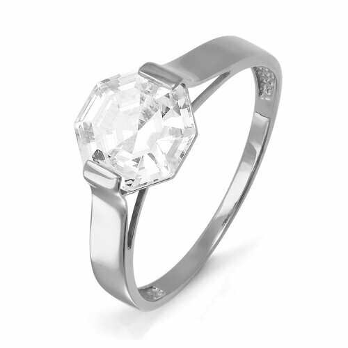 Кольцо, серебро, 925 проба, фианит