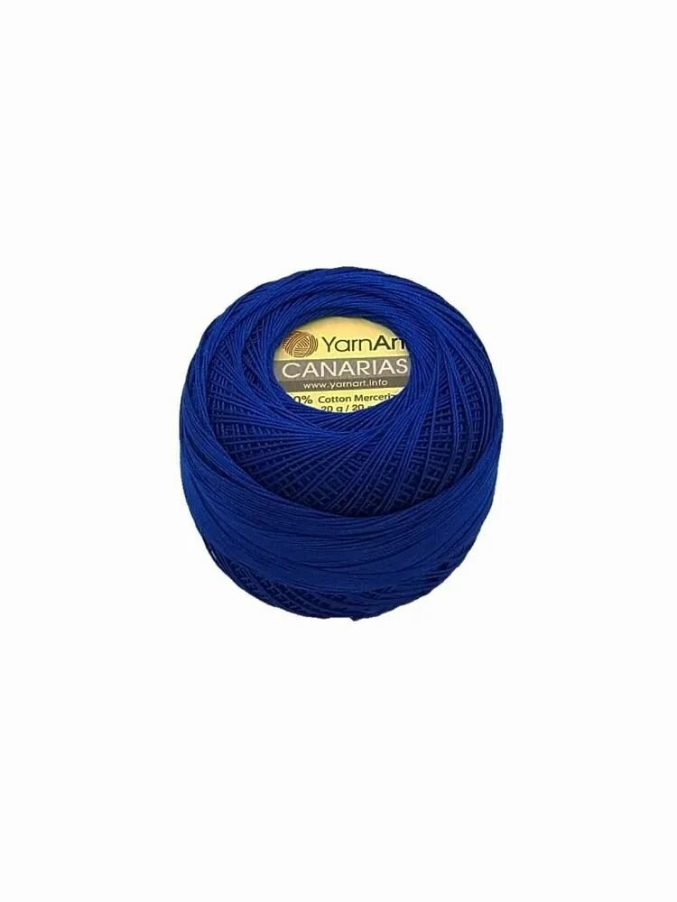 Пряжа "Канарис", цвет: 4915 - Василек, 1 шт, 100% мерсеризированный хлопок, 20 гр. 203 м.+10