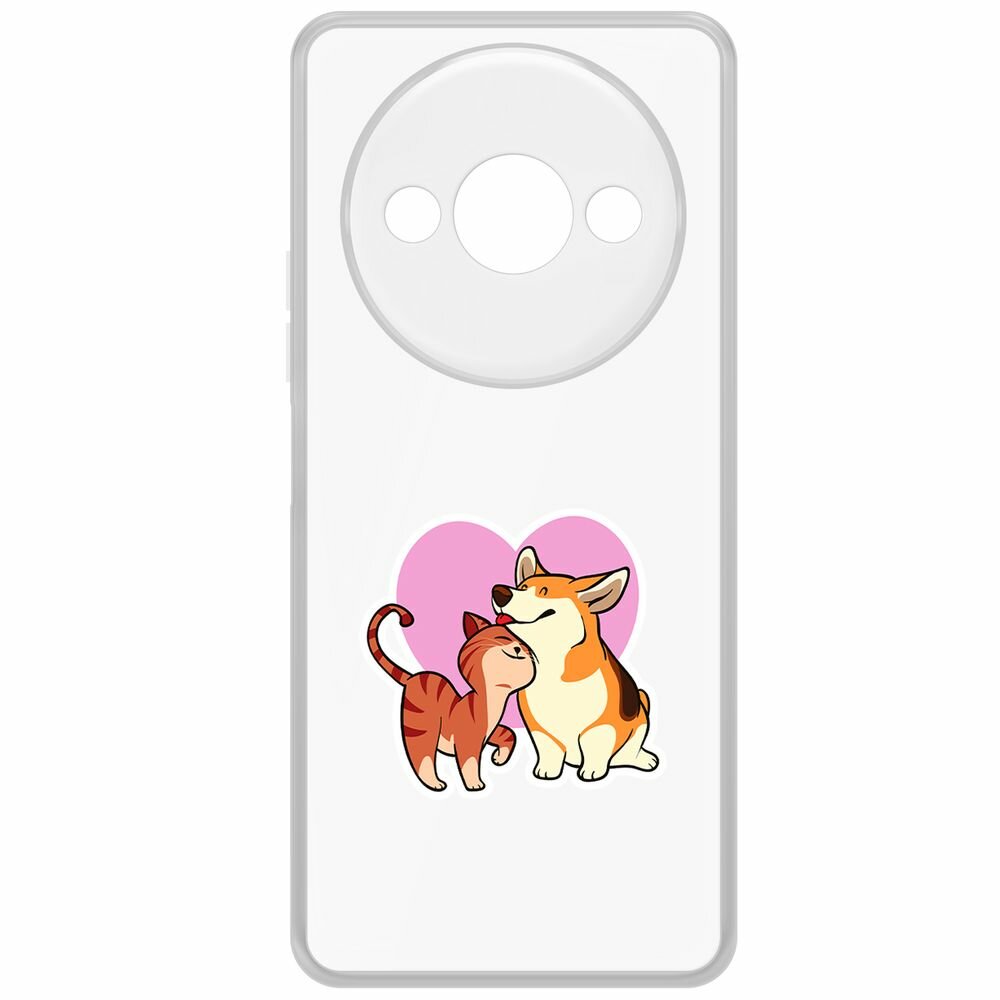 Чехол-накладка Krutoff Clear Case Любовь противоположностей для Xiaomi Redmi A3