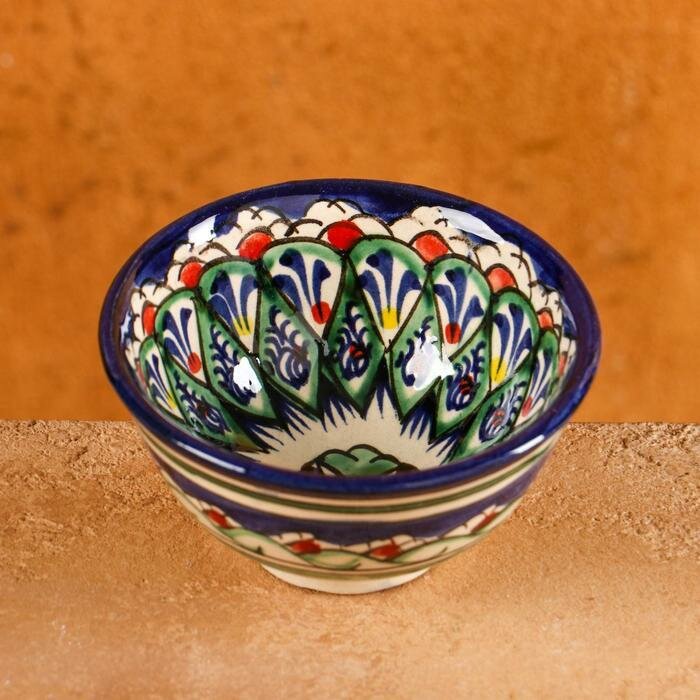 Пиала "Риштанская Керамика", средняя,180 мл узбекская посуда с узором