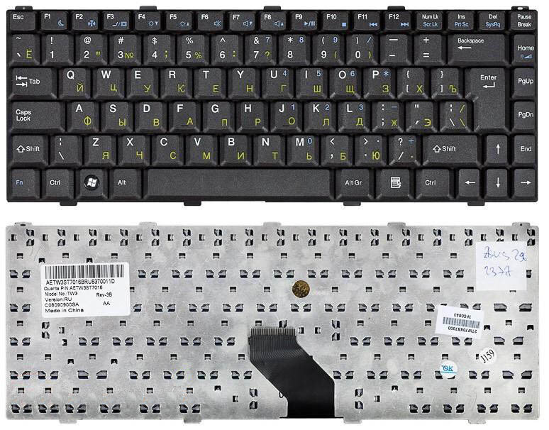 Клавиатура для Asus 020646D. Черная, без рамки.