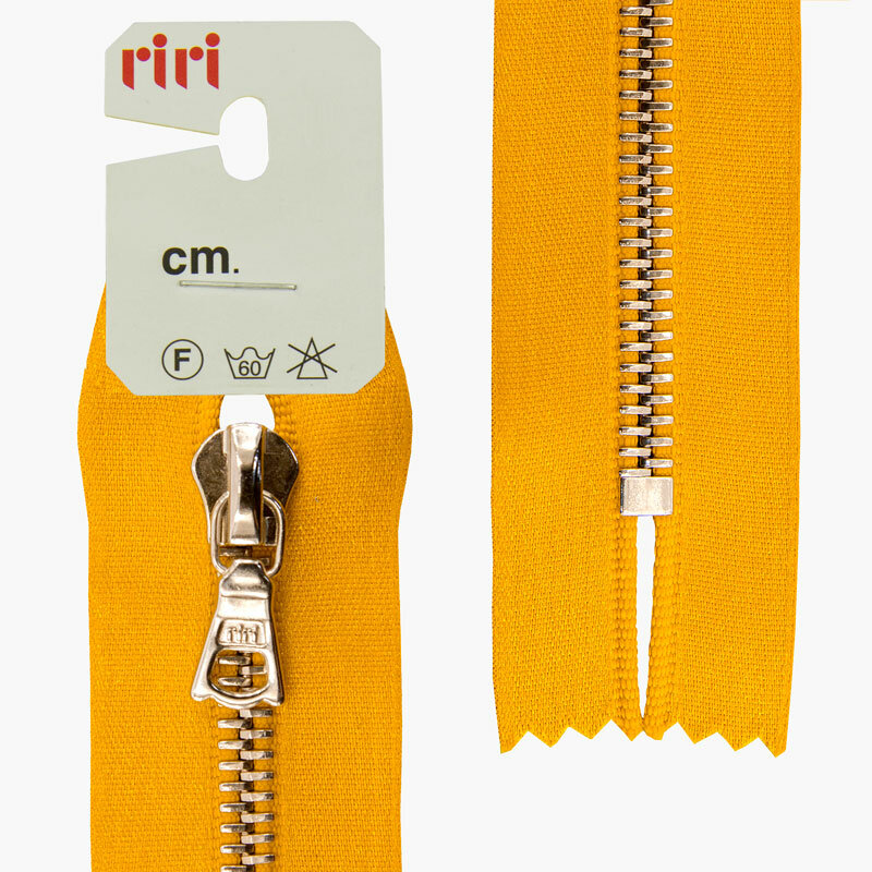 Молния металл Ni неразъёмная на атласной тесьме 6 мм 16 см цвет 5339 горчичный