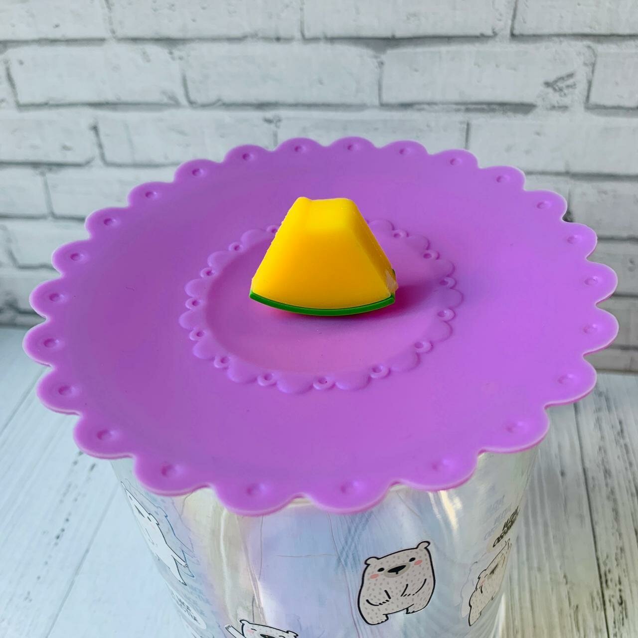 Крышка силиконовая на чашку, сиреневый цвет