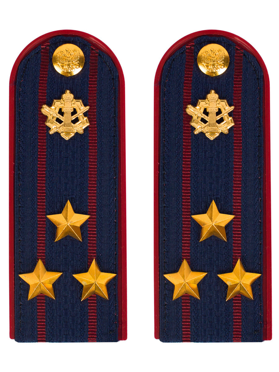 Погоны Фсин на куртку Пластик, звание Полковник 14х5,5см