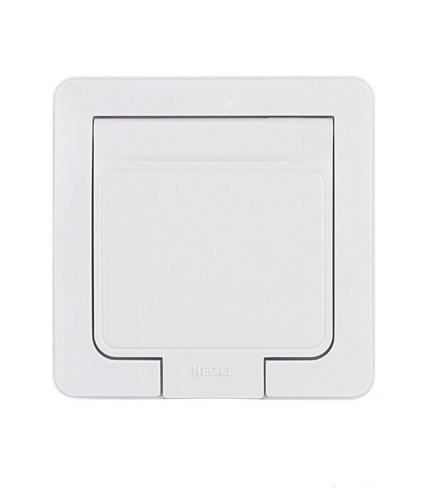 Розетка Hegel Master встраиваемая белая с крышкой (РС16-511)