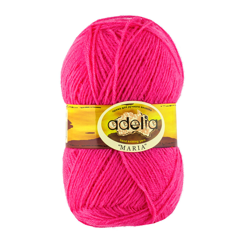 Пряжа ADELIA "MARIA" 100% акрил 50 г 227 м №07 неон. розовый