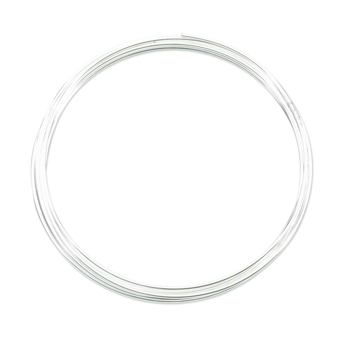 Проволока с памятью, 57-67х1мм, Beadalon, для браслета, посеребренная, 14 грамм (ок.9 витков)