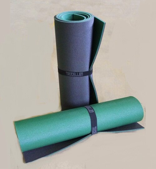 Коврик туристический двухслойный Антрацит-Зеленый 1800х600х8мм