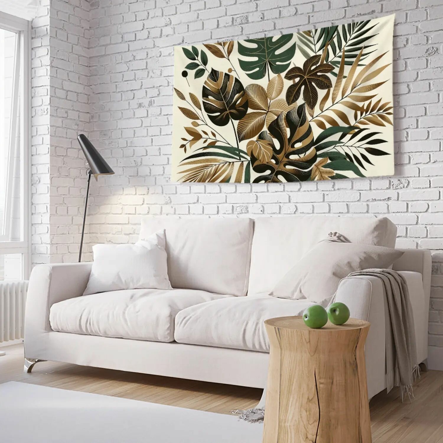 Горизонтальное фотопанно на стену JoyArty "Бежевые тропики", из ткани, 100х150 см