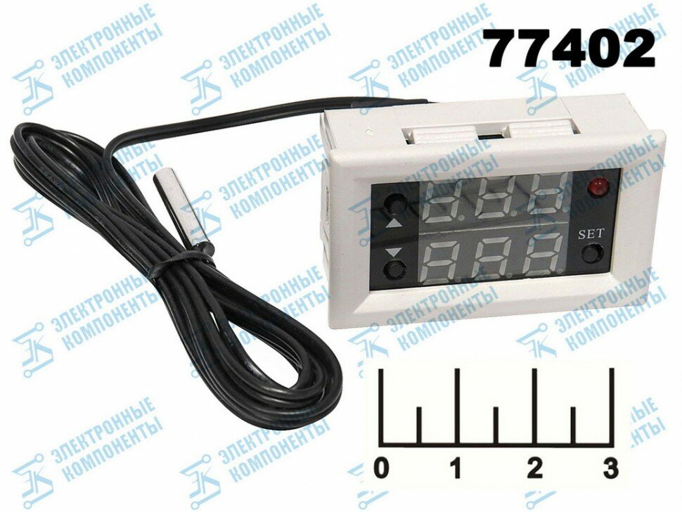 Термореле 12VDC 10A/220VAC 20A/14VDC W1218 (-20.+100)