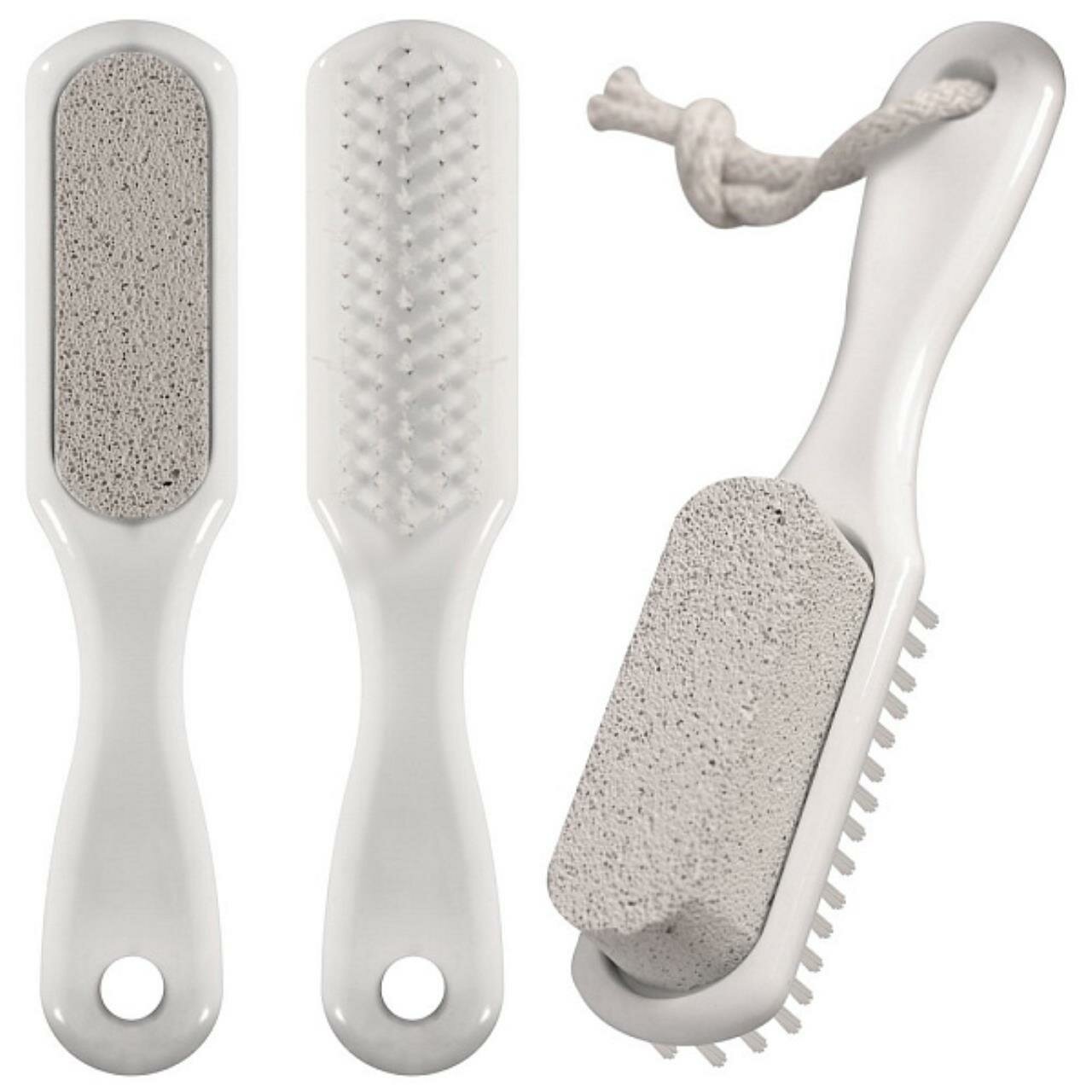 Щетка для ног "Мультидом", с пемзой для стоп, для сухой и влажной очистки 18 см x 3,5 см x 1 см