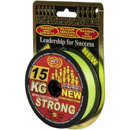 Леска плетеная Wft KG STRONG Chartreuse 150/012 мм