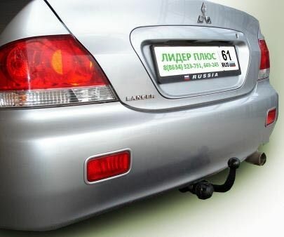 Фаркоп Лидер-Плюс для MITSUBISHI LANCER (IX) (CS_A) (седан, универсал) 2003-2007 с электрикой и сертифкатом в комплекте арт.(M101-A)