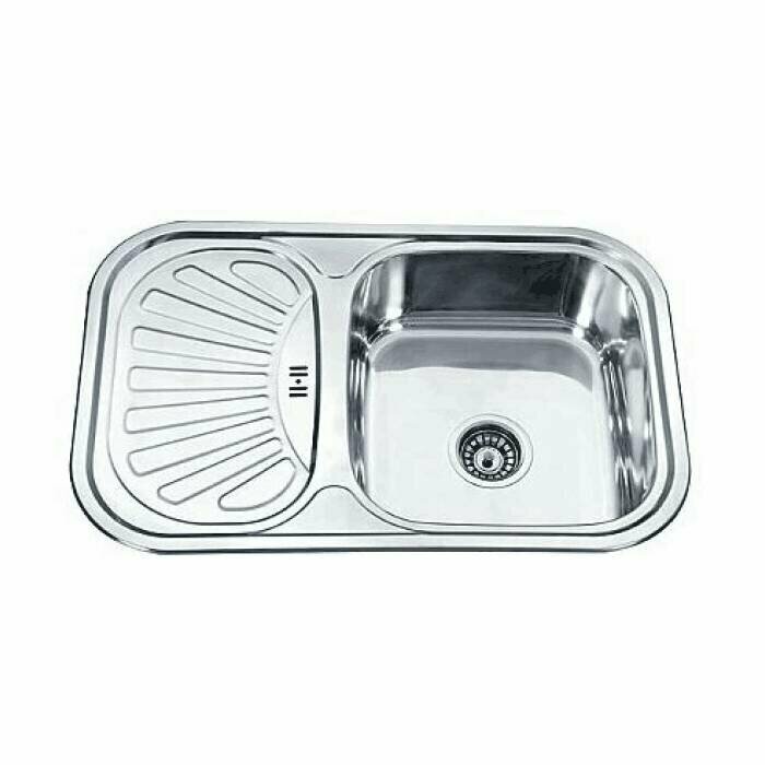 Мойка правосторонняя врезная Декор 750х490х180мм сталь нержавеющая с сифоном выпуск 3 1/2" Ledeme L67549-R