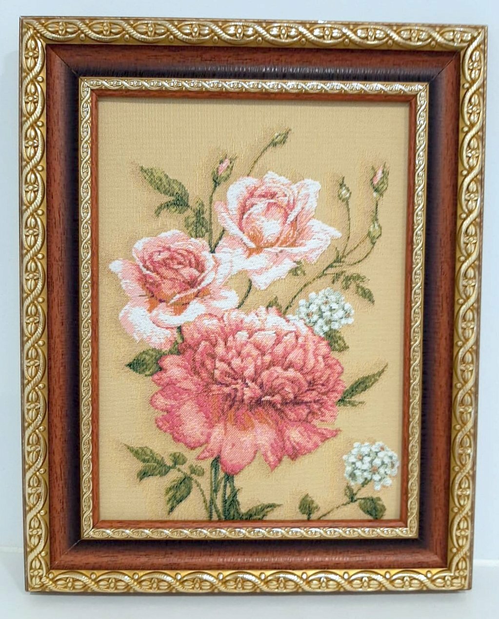 Гобеленовая картина "Букет бутон пион " 17х25