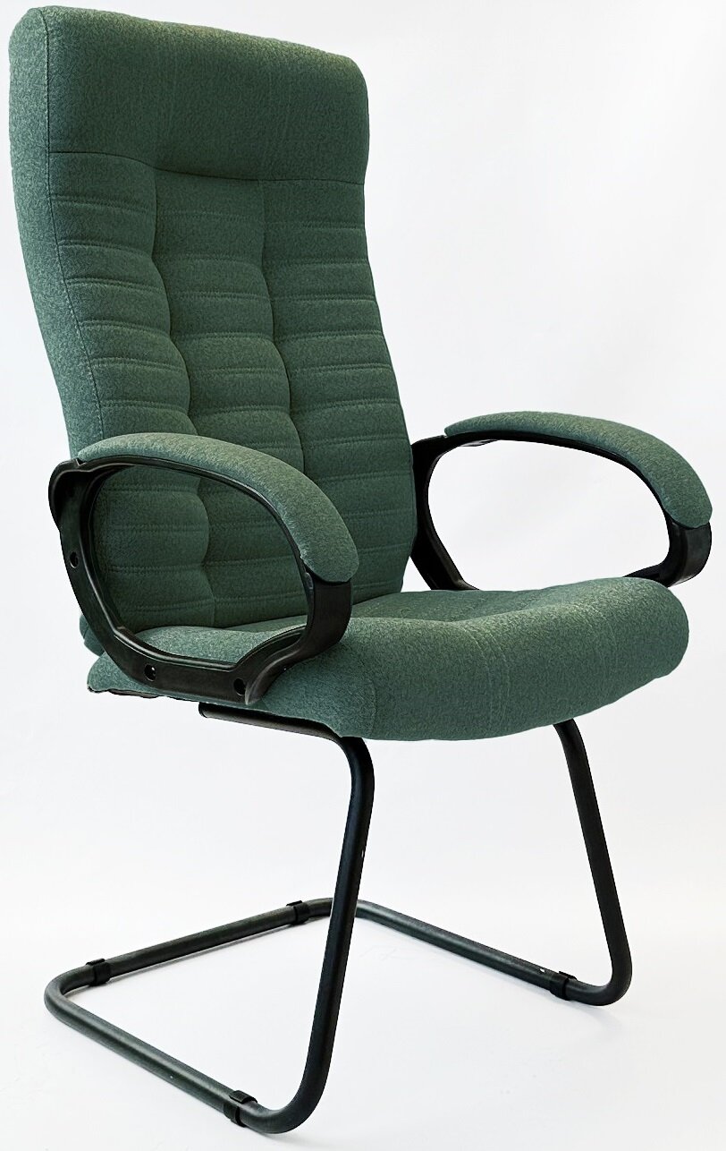 Компьютерное кресло без колесиков StylChairs Атлант Ультра Софт, обивка ткань, цвет морской волны