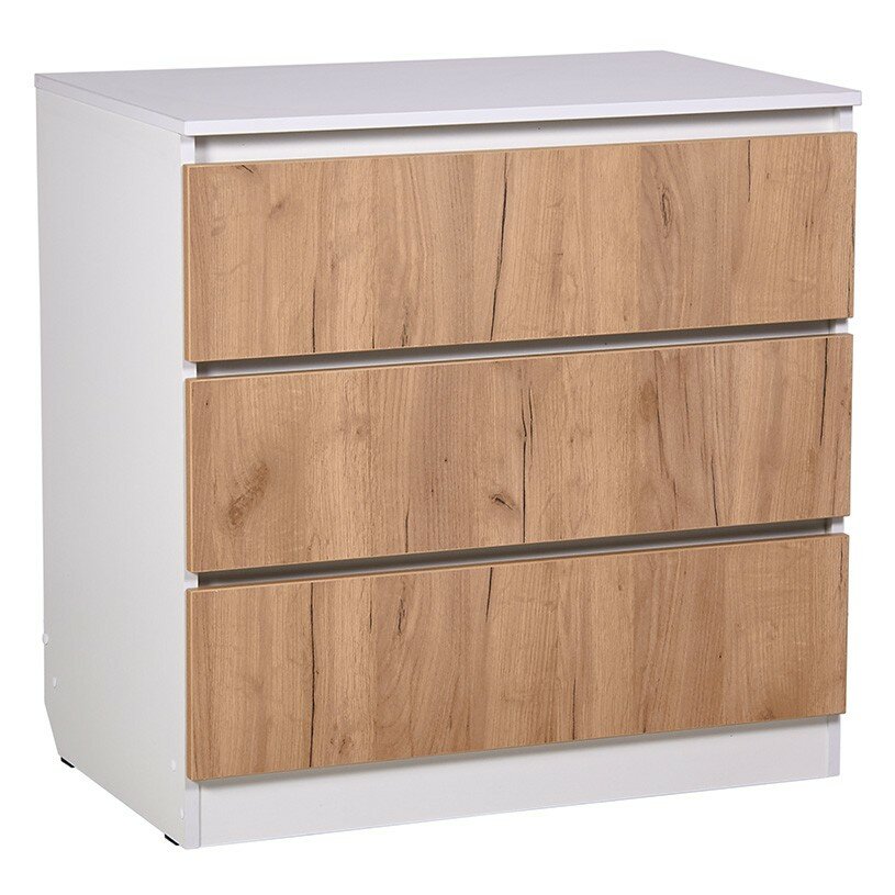 Комод Polini kids Simple 1980, белый-дуб крафт золотой