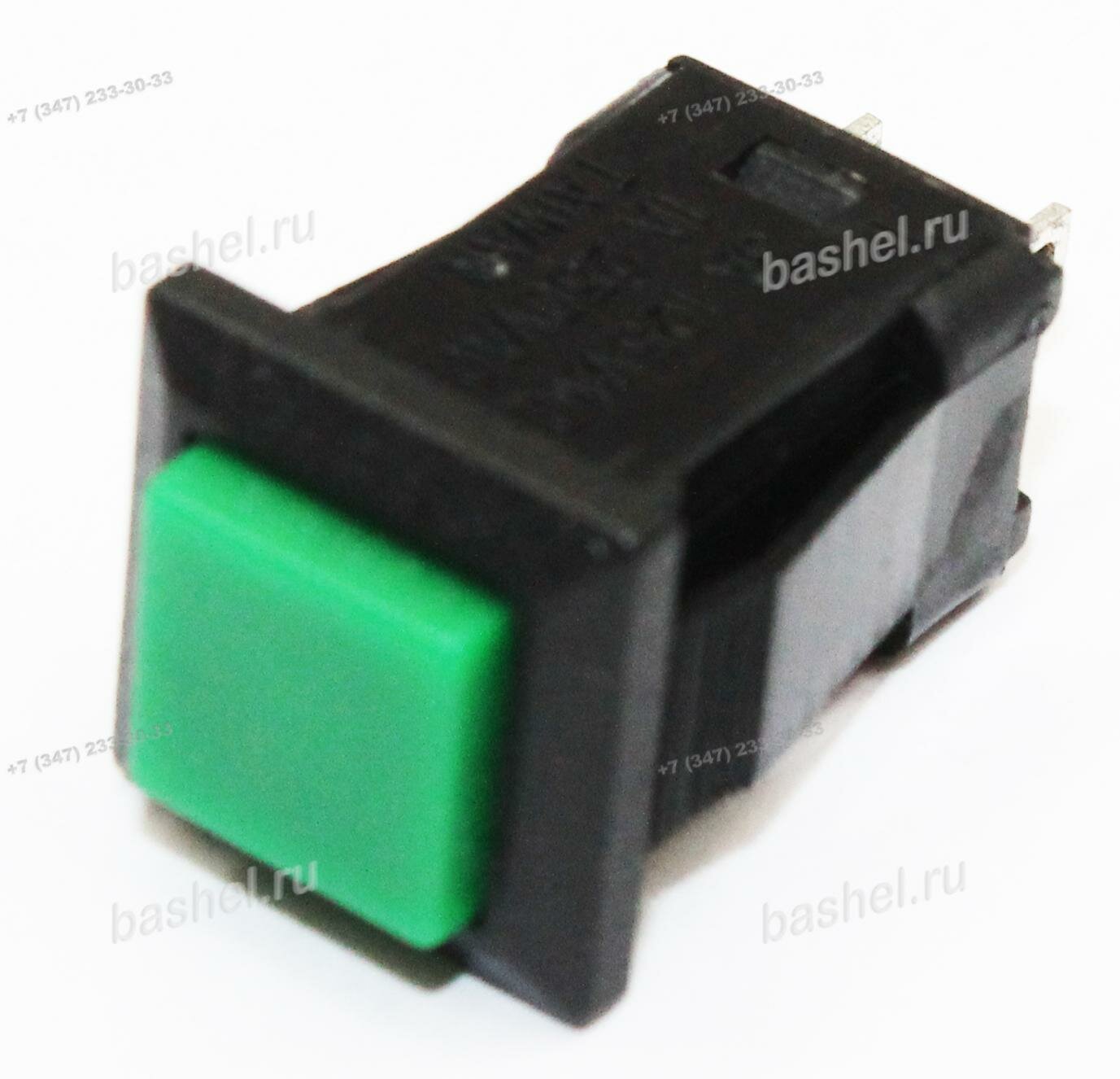 Кнопка PBS-15A квадр. с/ф, зелёная