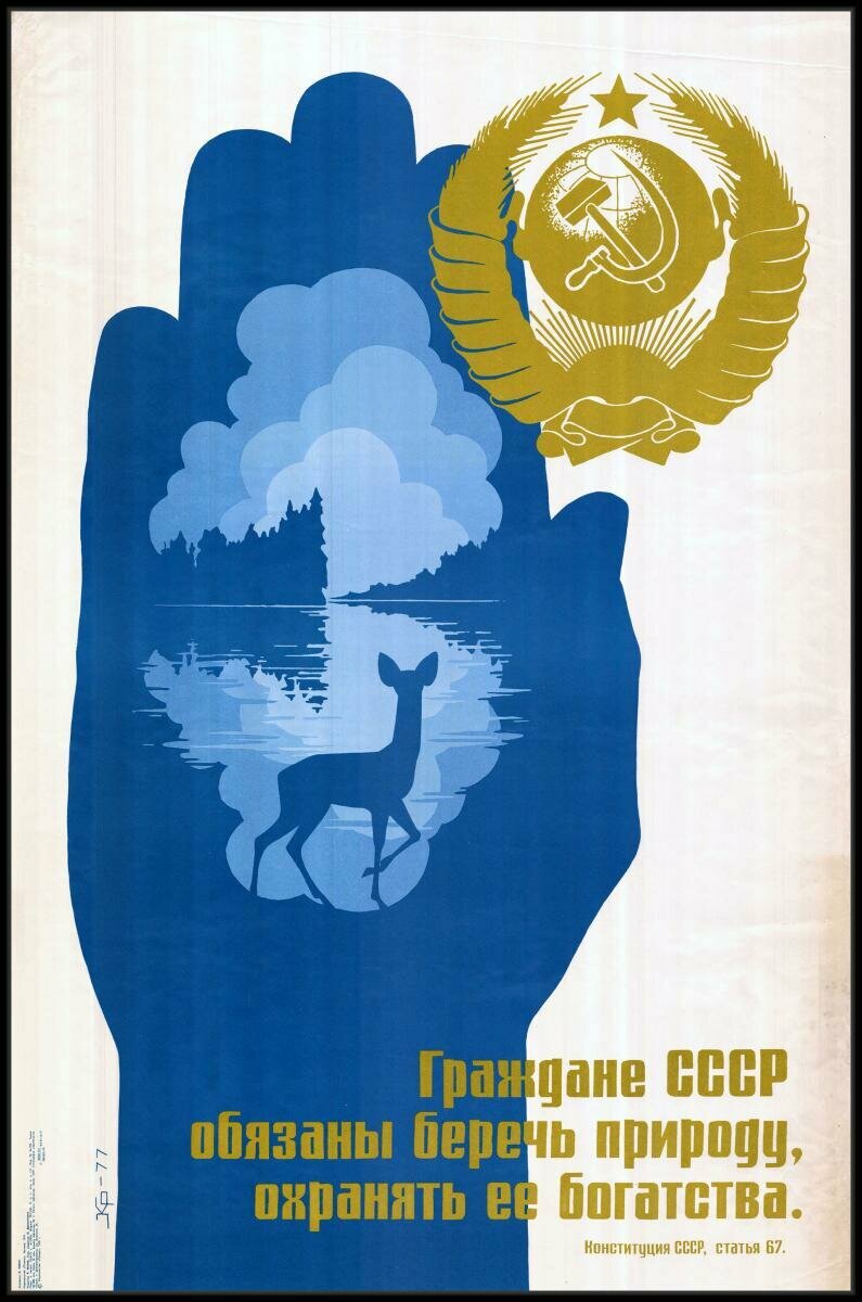 Плакаты СССР об экологии, природе, лесном фонде, лесхозе, лесном хозяйстве, лесниках, лестничестве; Антиквариат 1077 г; Винтаж размером 70/99 см.