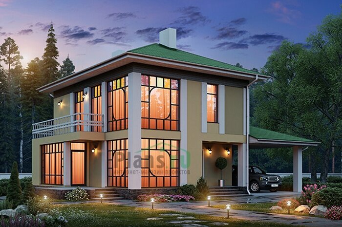 Проект дома Plans-58-48 (120 кв. м, газобетон)