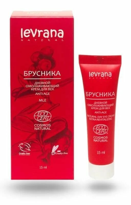 Levrana, Дневной крем для век Брусника, ANTI-AGE, 15мл