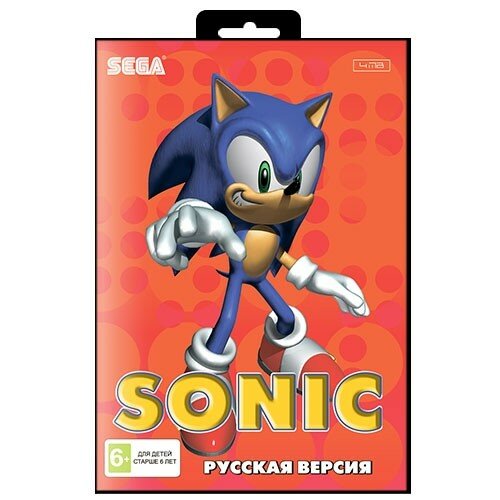 Картридж 16 bit одноигровый SONIC Соник (Русская версия) 4Мб.