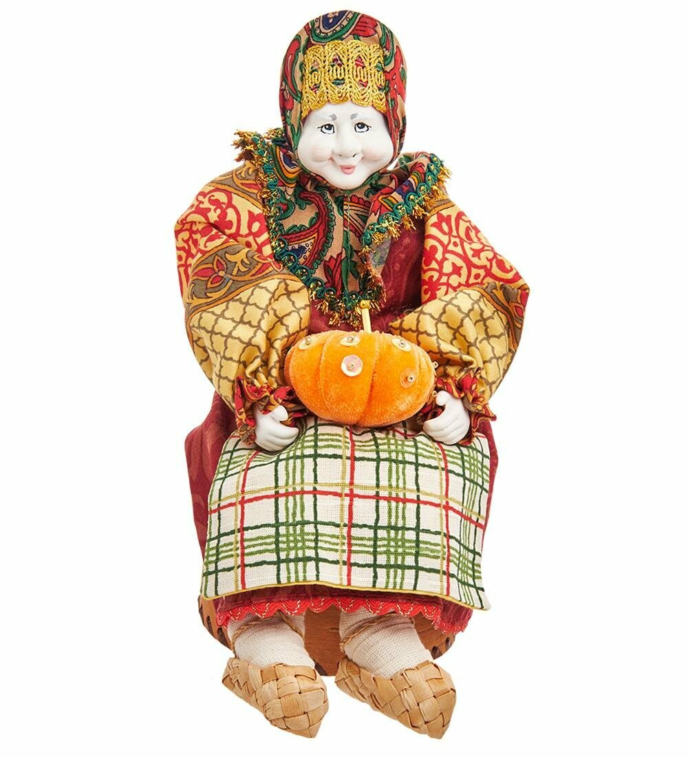 Кукла-шкатулка "Бабушка с тыквой" A2186795 РусКукла, Фарфор, текстиль