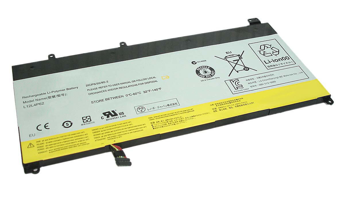 Аккумулятор L12L4P62 для ноутбука Lenovo IdeaPad U430p 7.4V 52Wh (7000mAh) черный