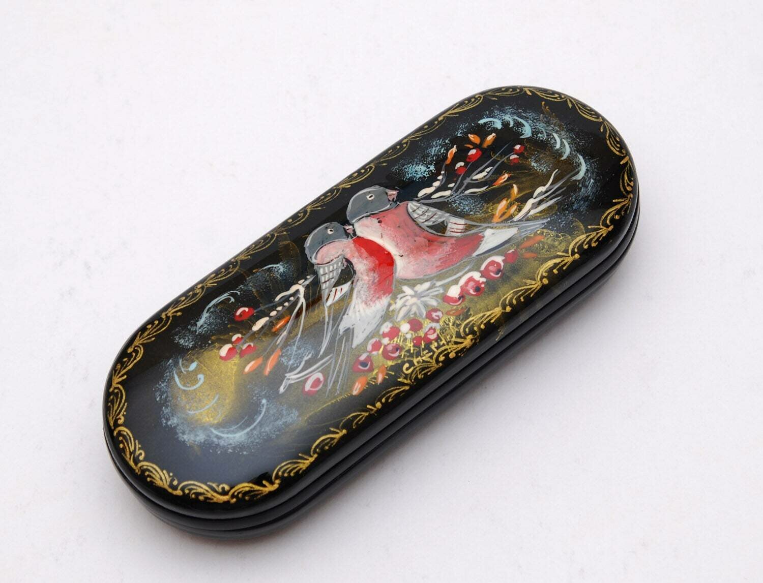 Чехол для очков (очешник) с птицами авторский