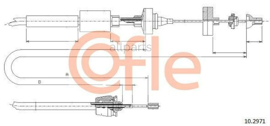COFLE 92.10.2971 Трос сцепления RENAULT MEGANE 1.4-1.6 MEGANE Coach 1.6- SCENIC 9/95-