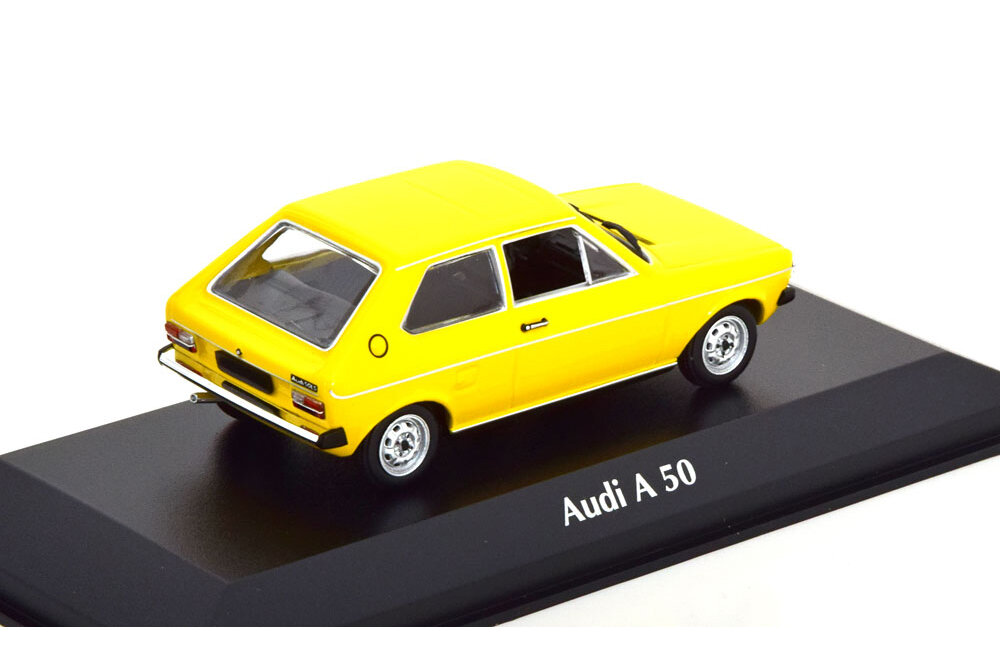Модель коллекционная MAXICHAMPS Audi a 50 1975 yellow / ауди а желтый — фото 1