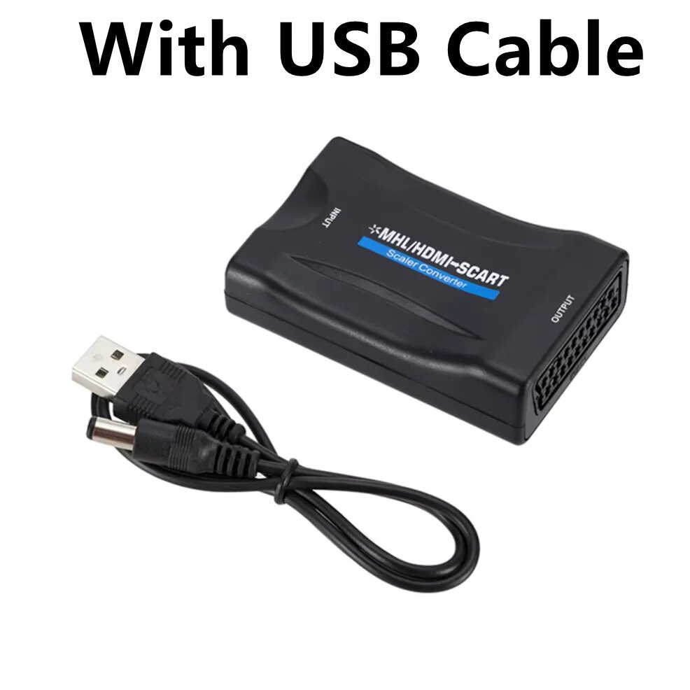 HDMI к SCART Конвертер With USB Cable