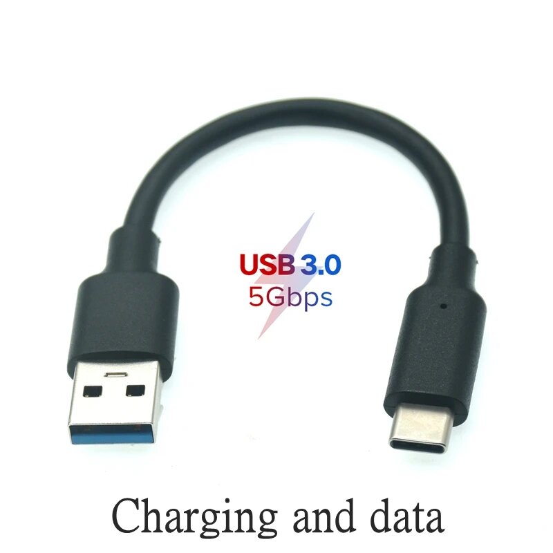 10 см 1 м USB-кабель типа C для Samsung Galaxy S9 Note 8 9 USB 3.0 Type-C USB C 10cm, USB3.0-Black