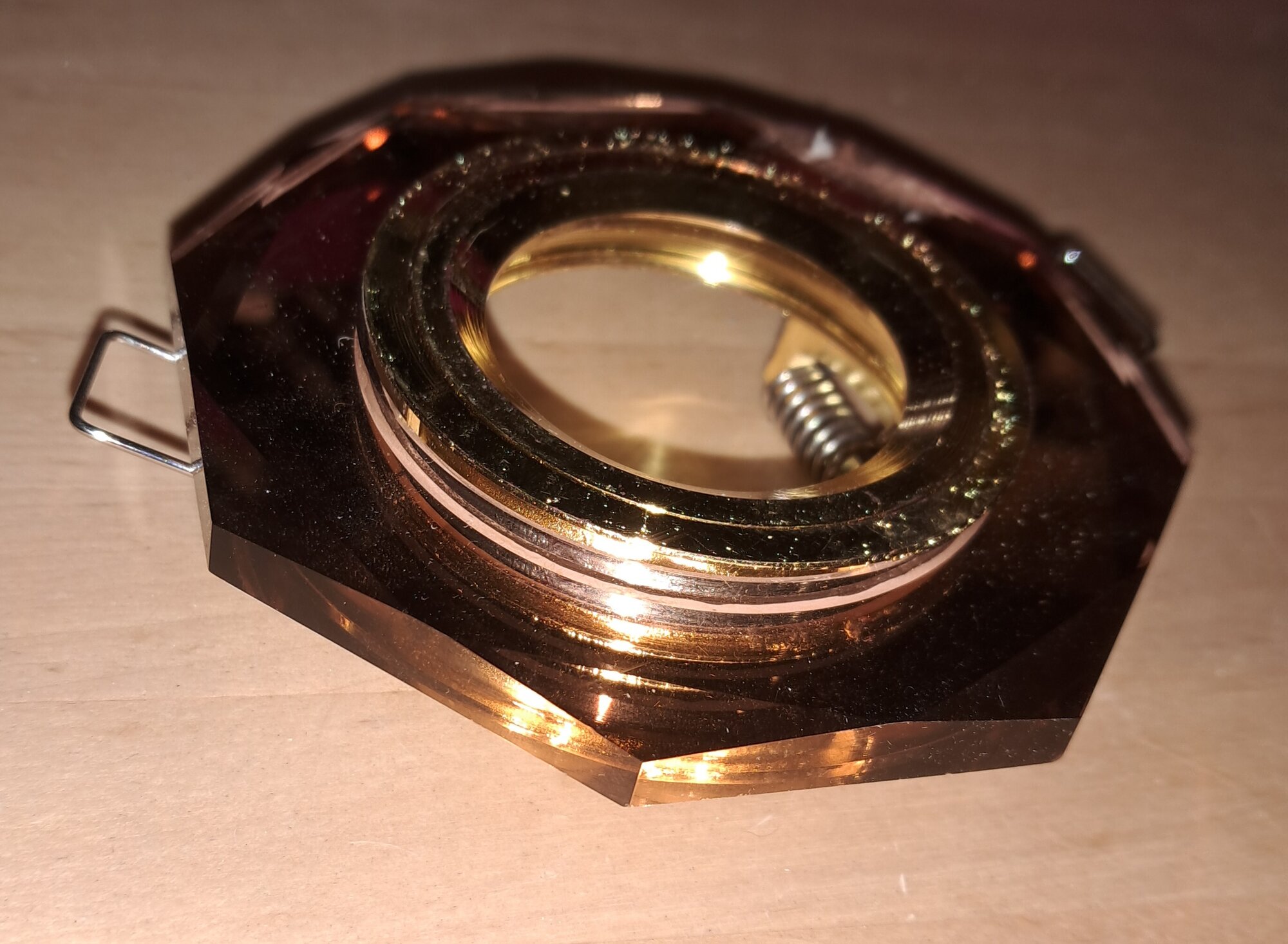Светильник ELEKTROSTANDARD 8020 BR/GD потолочный встраиваемый коричневый/золото цоколь MR16 GU5.3