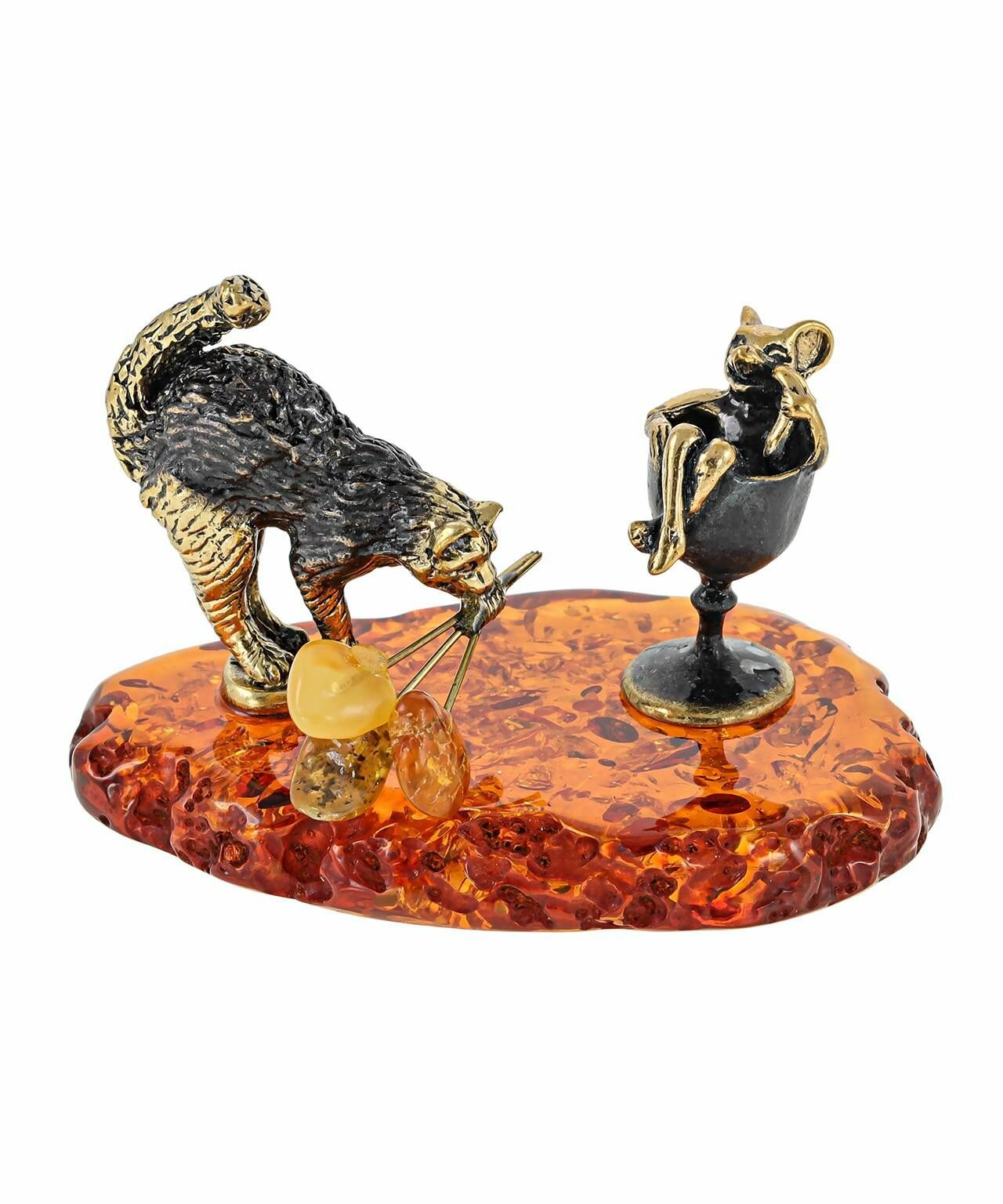 Кошки С днем рождения, коньячный 253