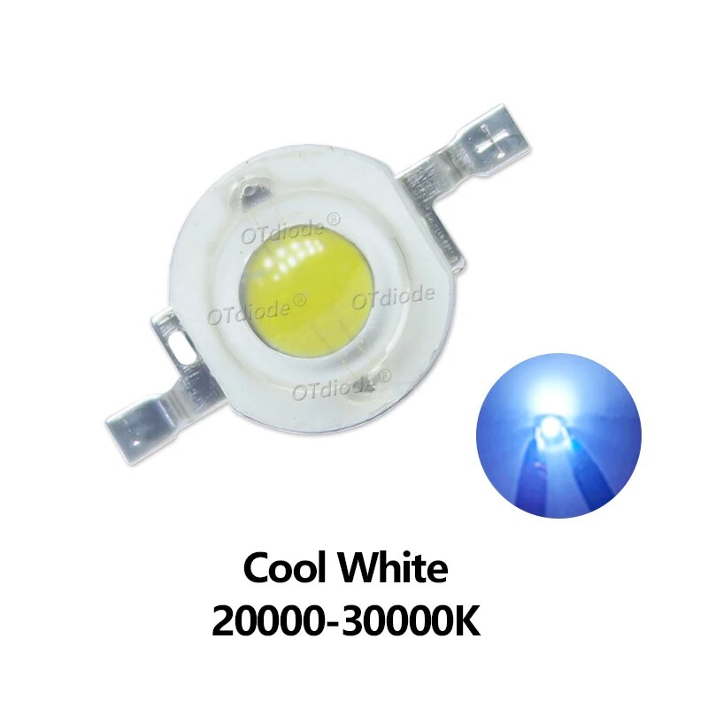 LED чип Cool White 20000K 3W x 100pcs