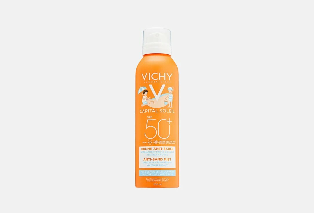 Спрей-вуаль Vichy Capital Soleil, SPF 50+, анти-песок, для всех типов кожи, 200мл