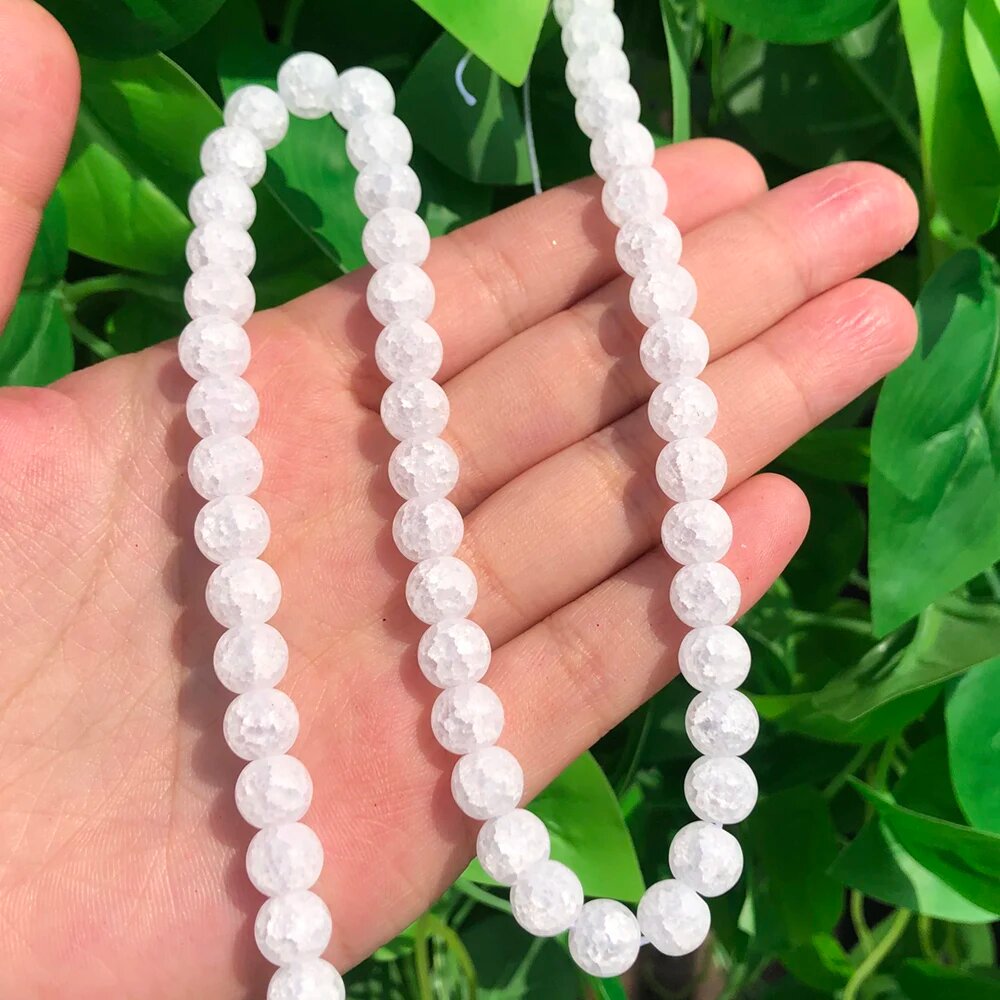 Куoyu Белоснежные хрустальные бусины 4/6/8/10/12 мм Белый, 8mm 46pcs beads, matte