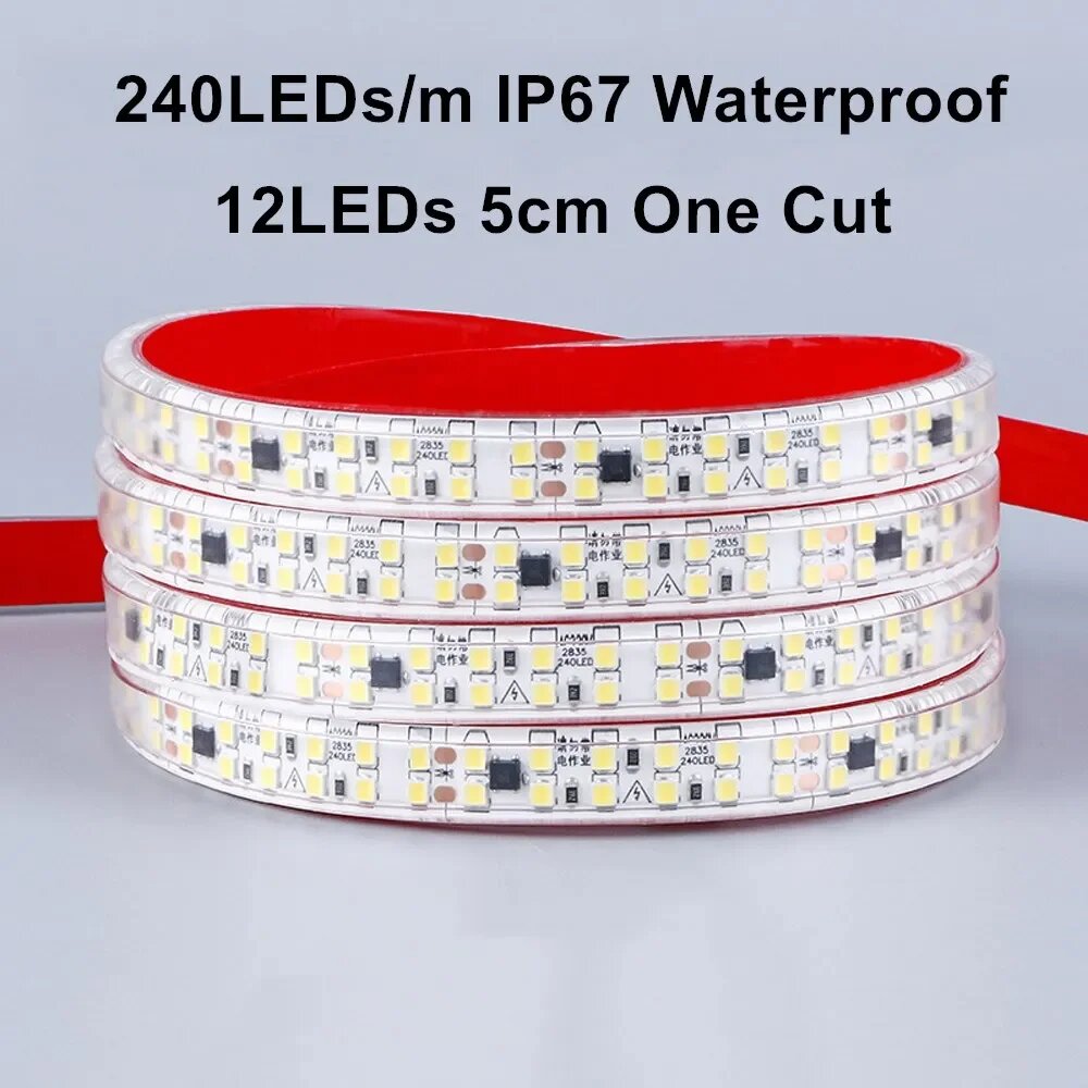Светодиодные ленты переменного тока 220 В 2835 1-20 м 120 светодиодов/м 240 светодиодов/м Природа Теплый белый 220 В Водонепроницаемые уличные светодиодные ленты Гибкие и режущие