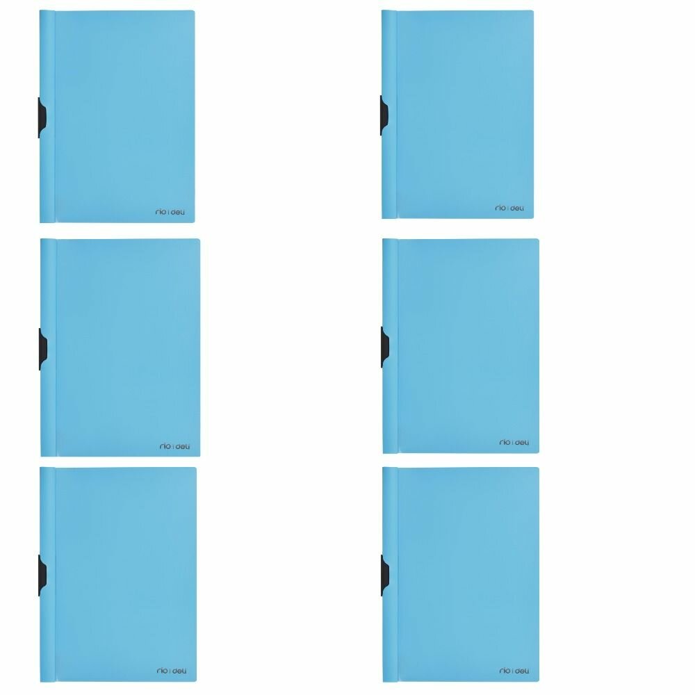 Deli Папка c клипом Vivid для брошюровки, A4, 0,3 мм - 6 шт