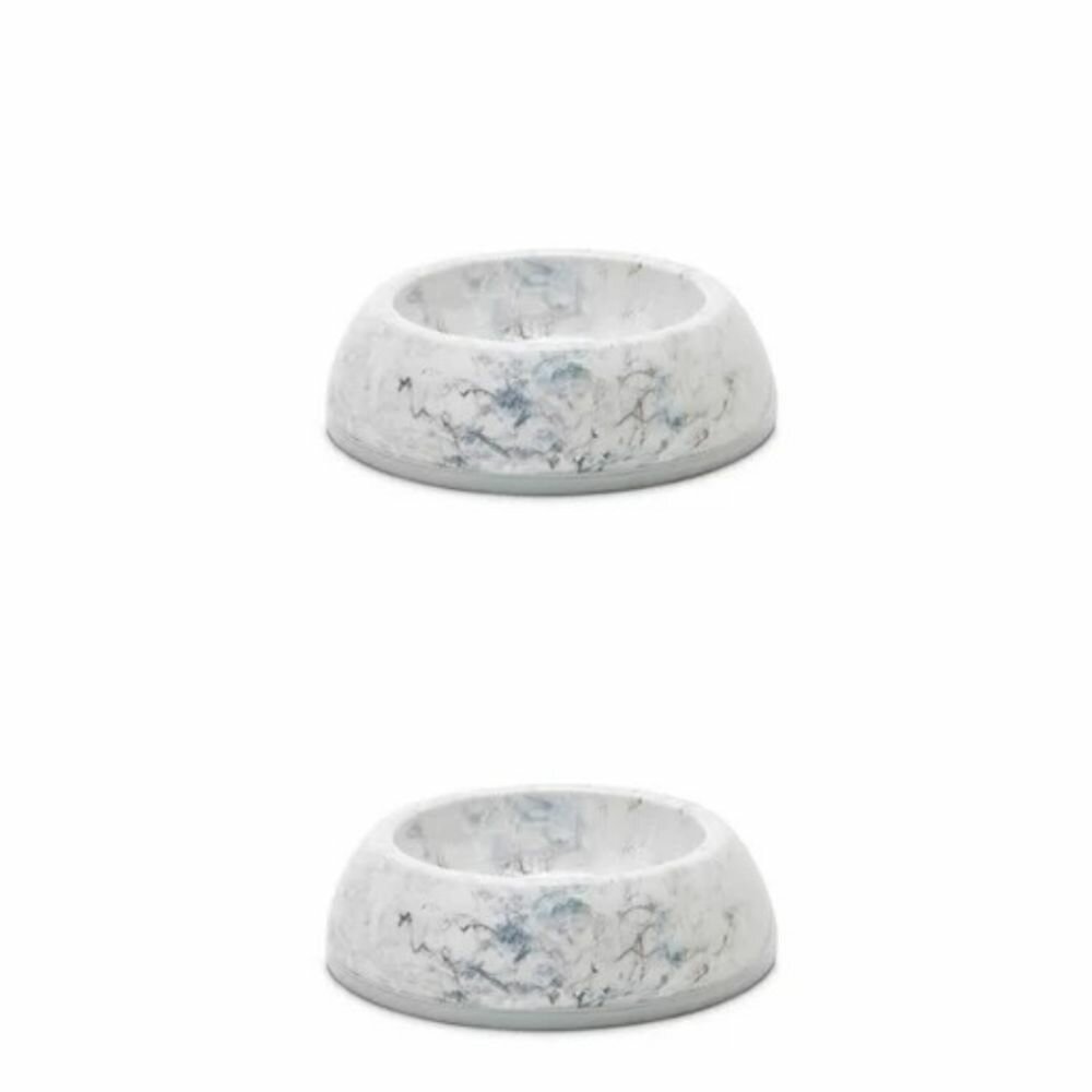 Savic Delice Cat Marble миска мраморно-серый белый пластик, 0.2 л, 2 шт