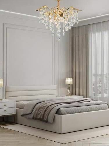 Кровать двуспальная 160х200 с подъемным механизмом, ящиками для белья, ортопедическим основанием, слоновая кость, Лара