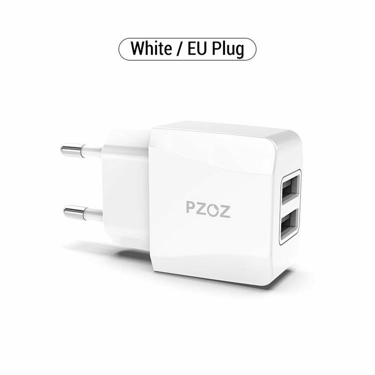 Зарядное устройство PZOZ Usb Travel EU Plug 2a Адаптер для быстрой зарядки портативное зарядное устройство Dual Wall кабель для мобильного телефона для iPhone Samsung Xiaomi
