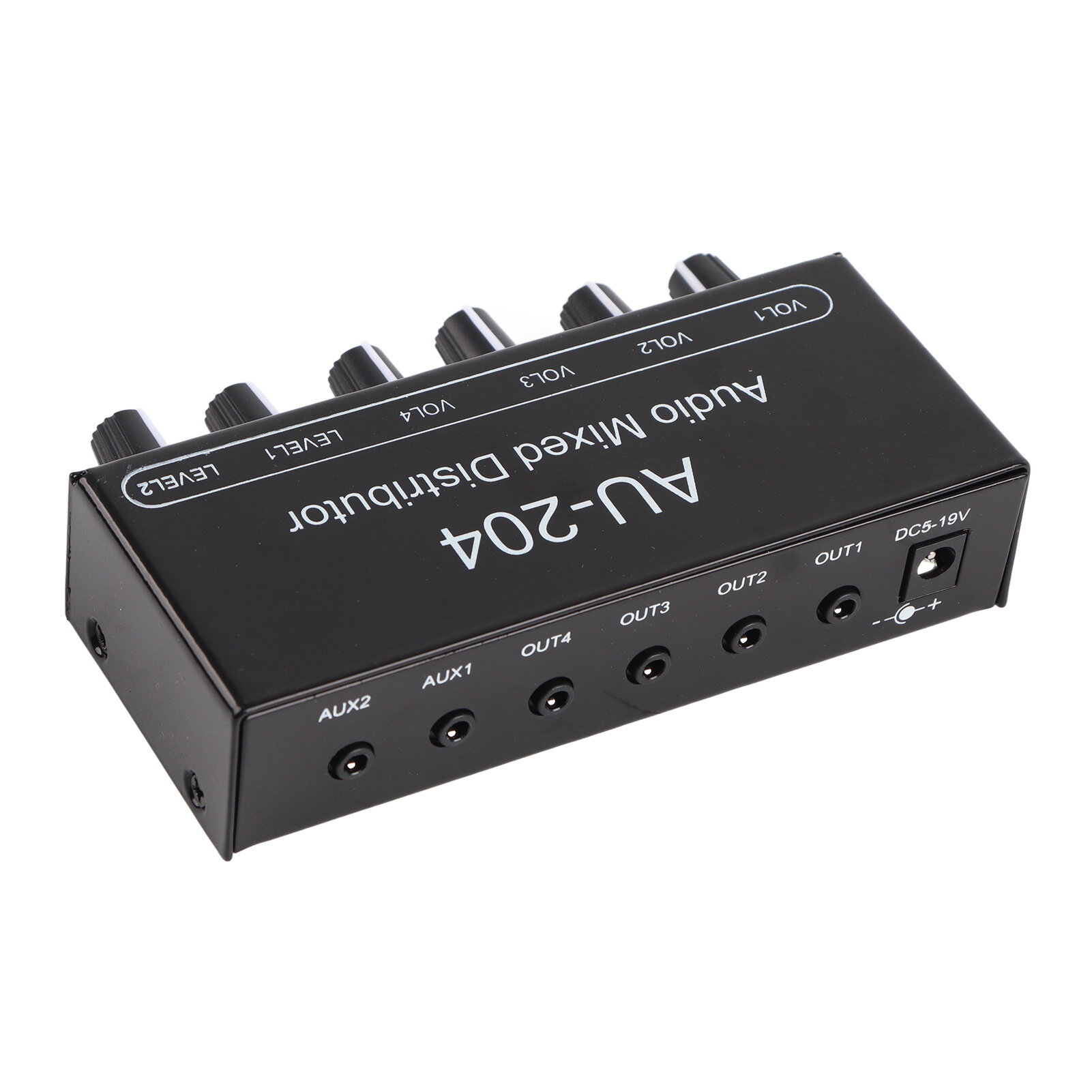 Стерео звуковой смеситель сигнала 2 в 4 out 3,5 мм интерфейс -интерфейс Стерео -усилитель Усилитель для наушников для студии и сцены DC 5‑15V