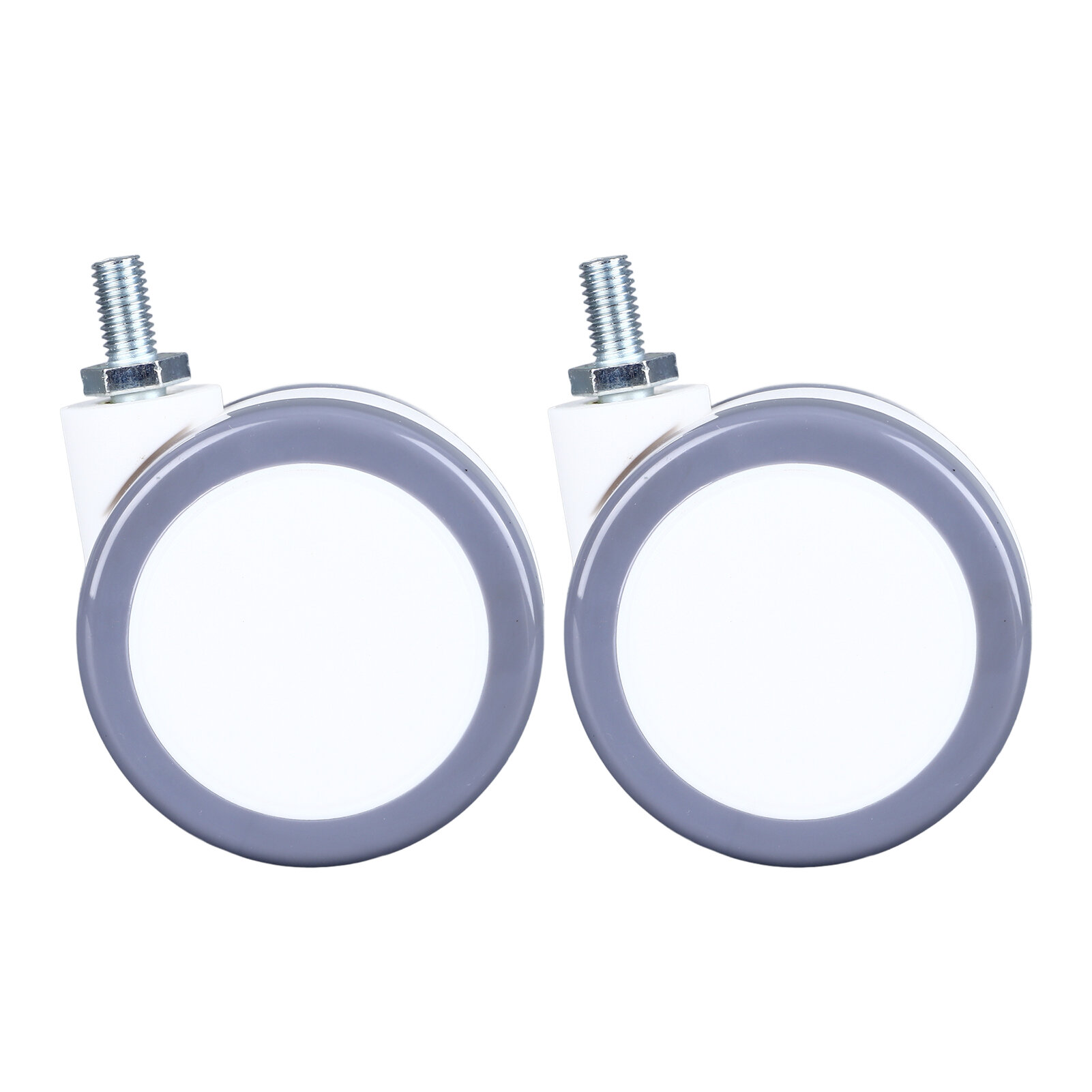 2 поворотных колеса с бесшумным тормозом, диаметр 2,5 дюйма, сверхпрочные, для мебели, грузоподъемность 30 кг, винт M8.