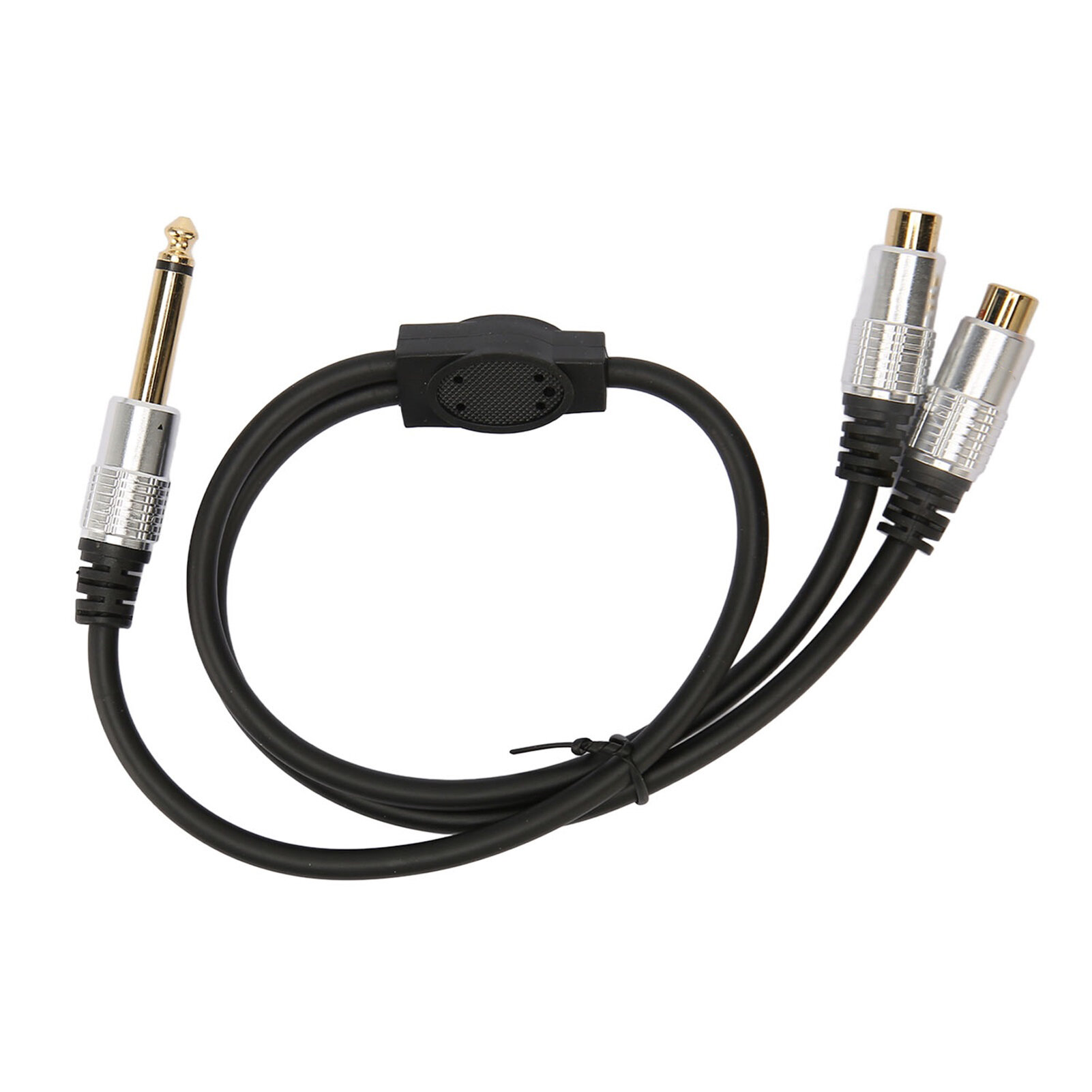 Двойной RCA до 6,35 мм y -разветвленной кабель с золотым золотом с двойным RCA женский домкрат до 6,35 мм 1/4 дюйма TS Mono мужской кабель.